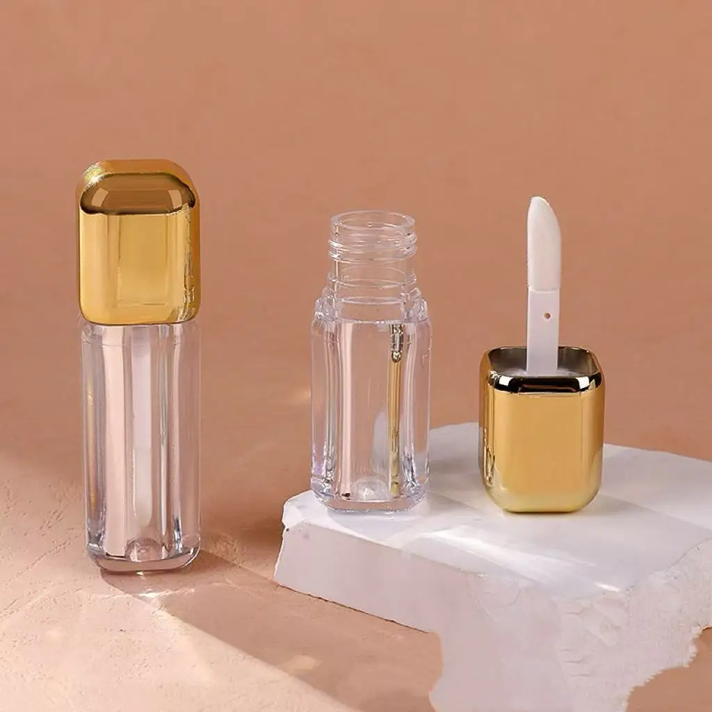 Hot New Design 4ml 6ml square Gold Silver Lip Gloss Tube, Rose Gold ...