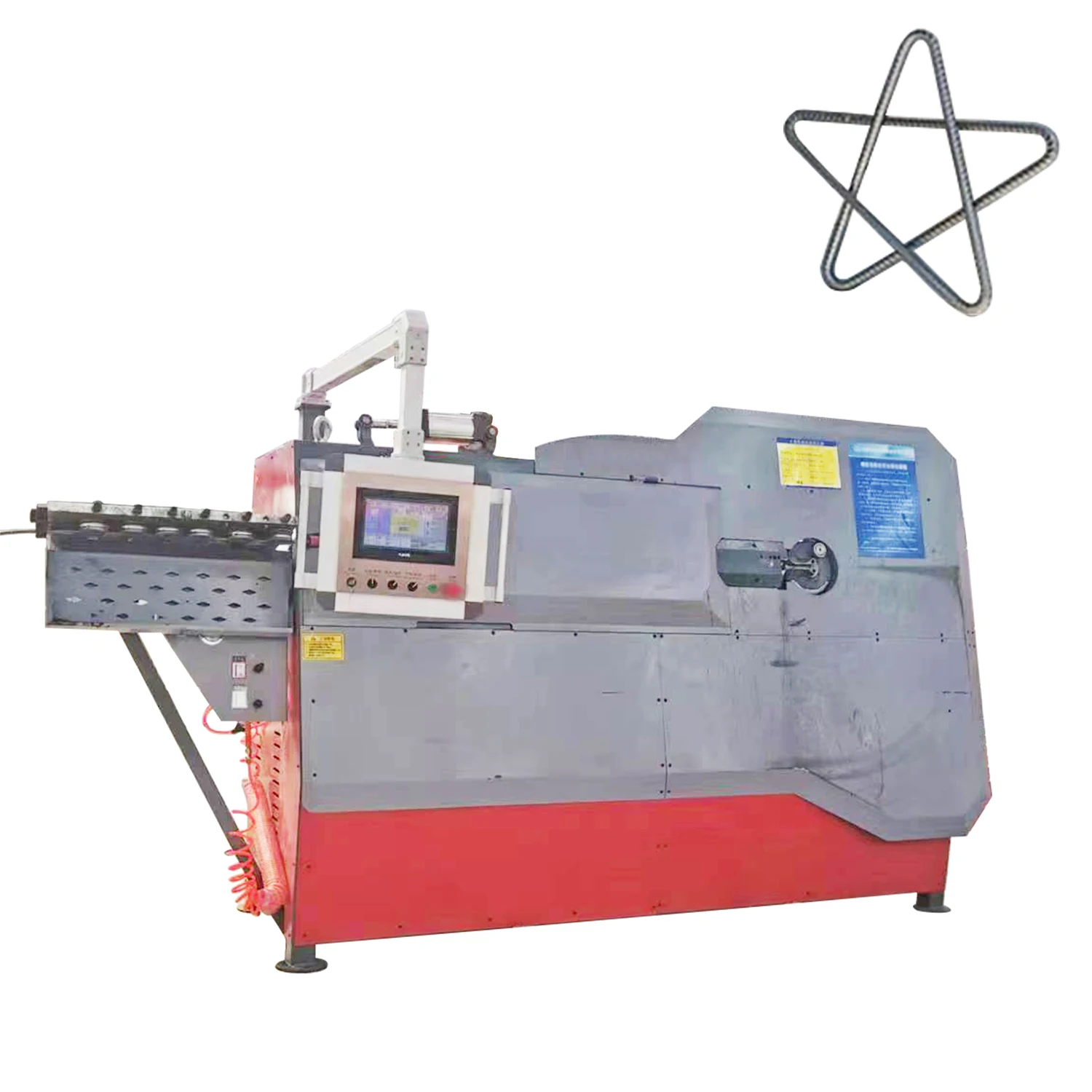 Automatic CNC Rebar Stirrup Bender Machine Steel bar Stirrup Bending ...