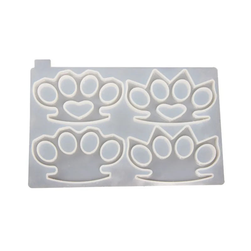 Early Riser 4 Cavity Brass Knuckles Self Defense Keychains Epoxy Resin ...