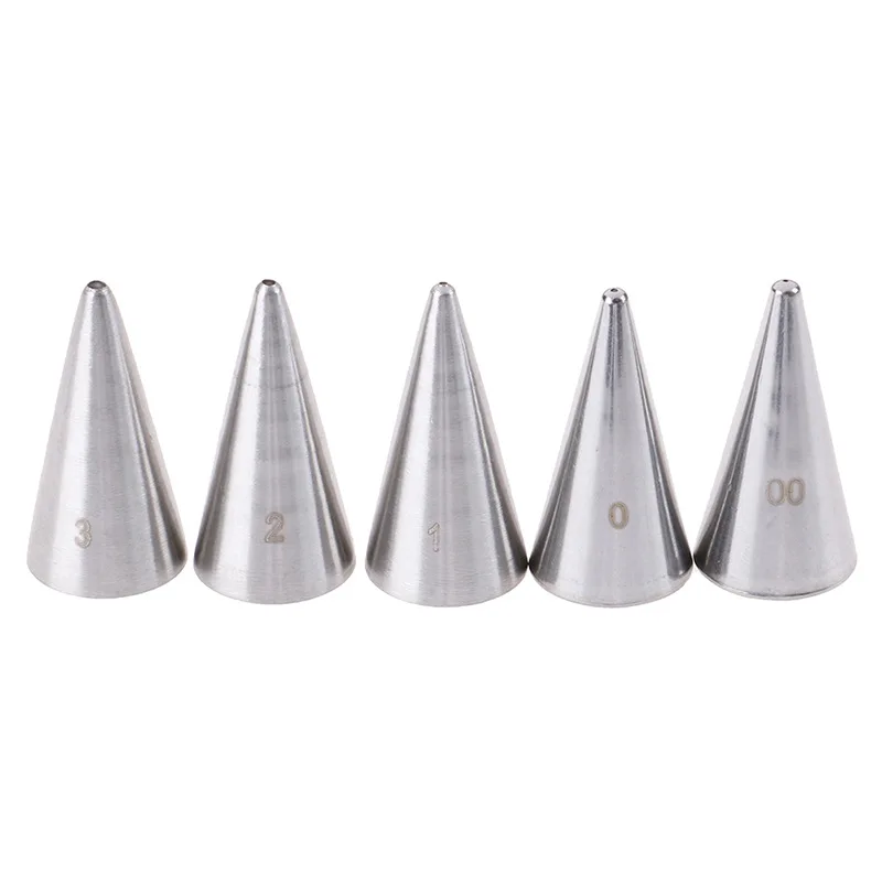 5 Pcs Round Cake Nozzles Set Icing Decorating Tips Set For Writing ...