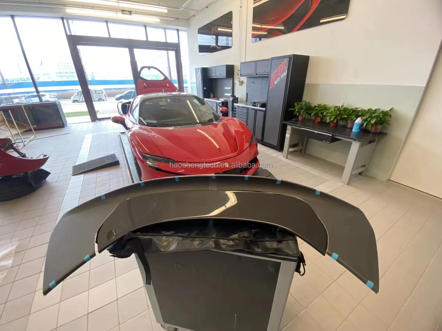 Ferrari Sf90 Oem Style Dry Carbon Fiber Body Kit Rear Spoiler Trunk ...