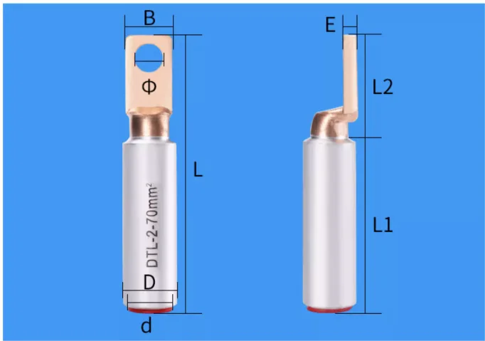 Dtl-2 Square Head Crimping Bimetallic Lug Copper-aluminum Terminal ...