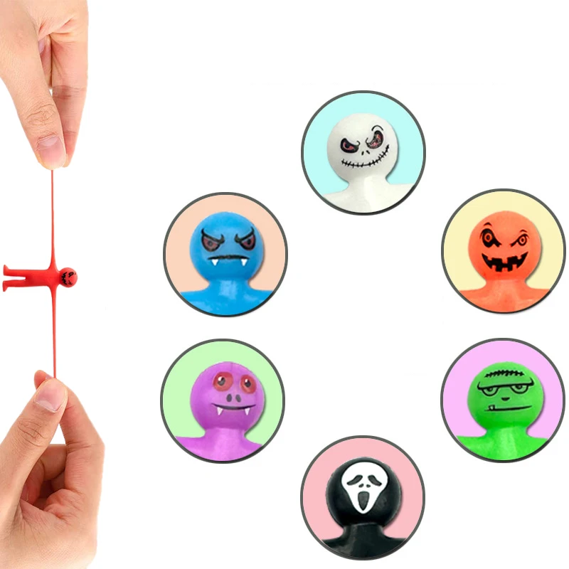 Kid Fidget Toy TPR Mini Stretchy Man Halloween Children Sensory Squeeze ...