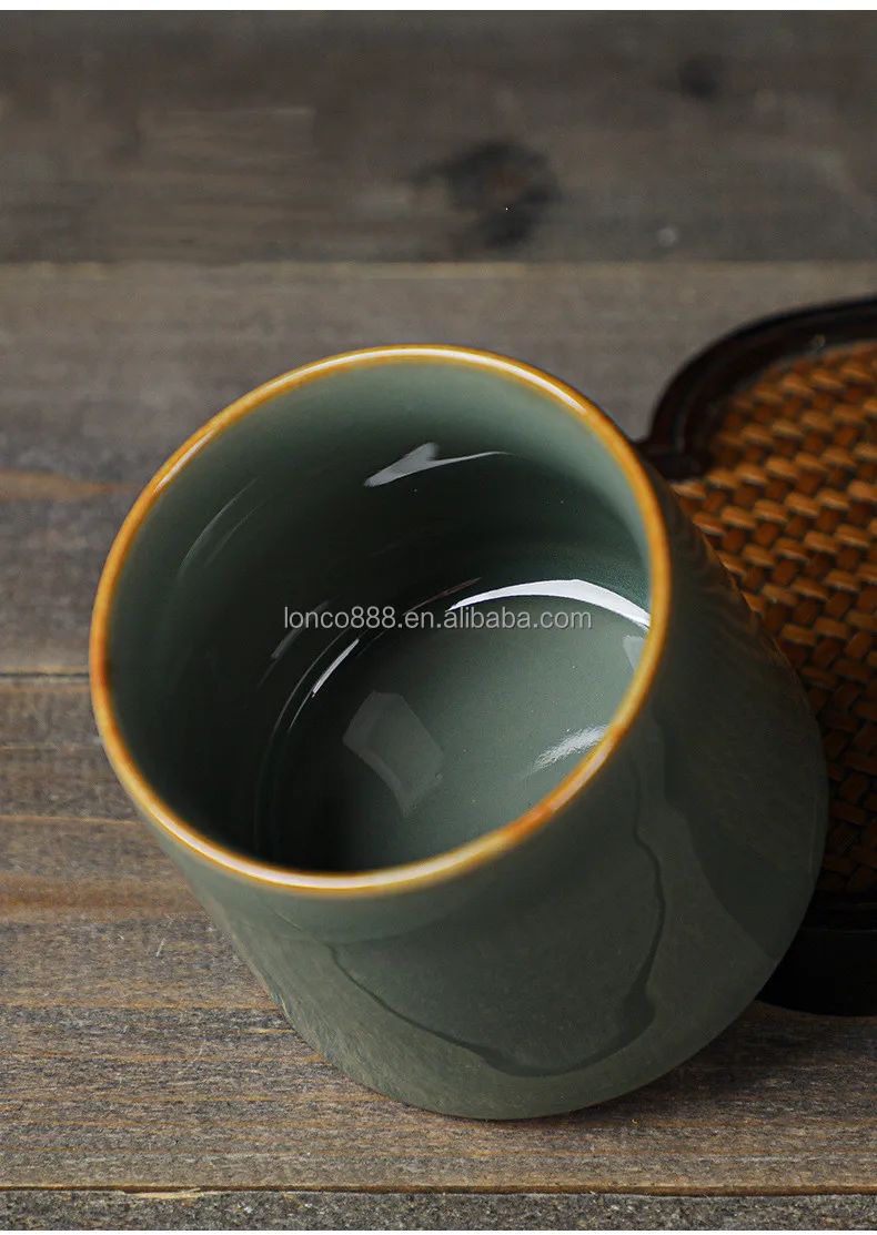 Wholesale Modern Style Rotating Ceramic Coffee Cup Thickened Short ...
