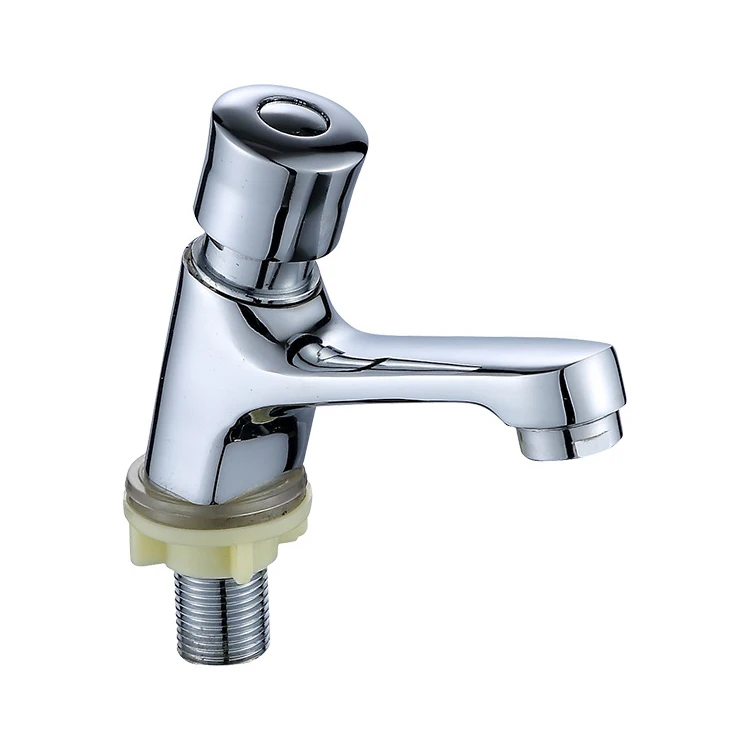 Auto Self-closing copper single cold push button basin delay basin ...