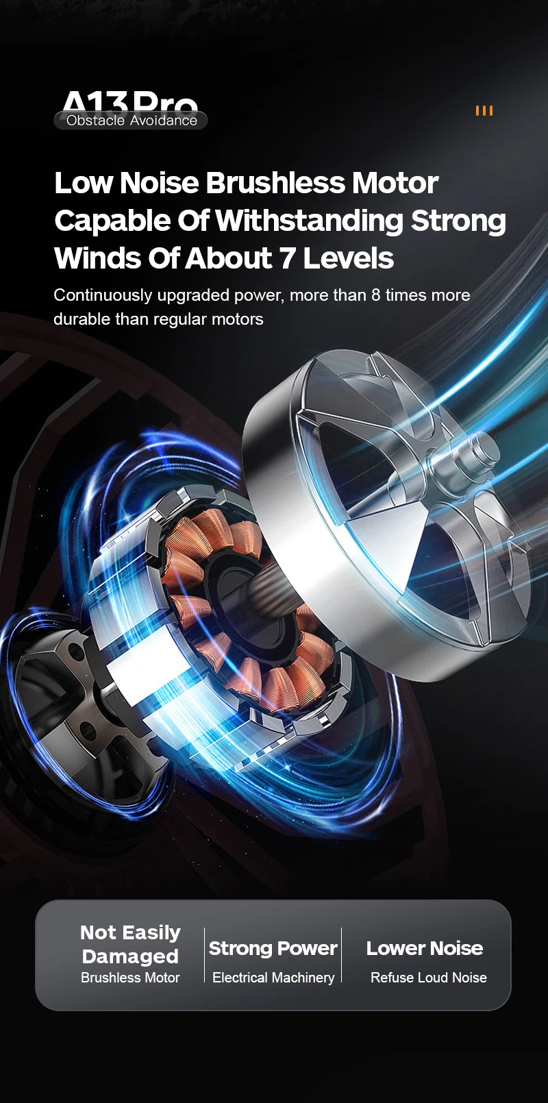 2023 A13 Mini Drone - 4K Dual Camera, Foldable, Brushless Motors