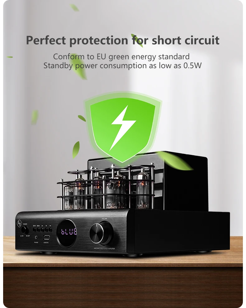 Hifi Hybrid Stereo Audio System with DSP Tube Amplifier