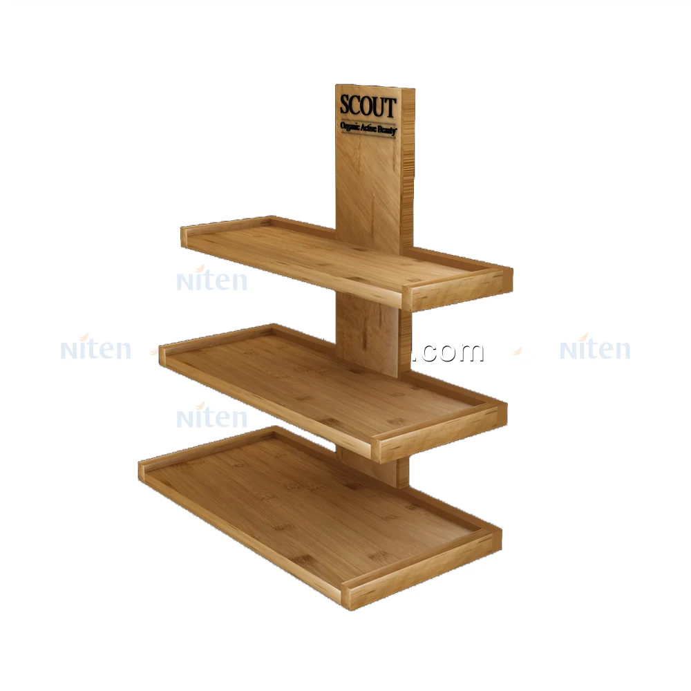 Bamboo Wood Display Stand Counter Top Small Wooden Display Racks for ...