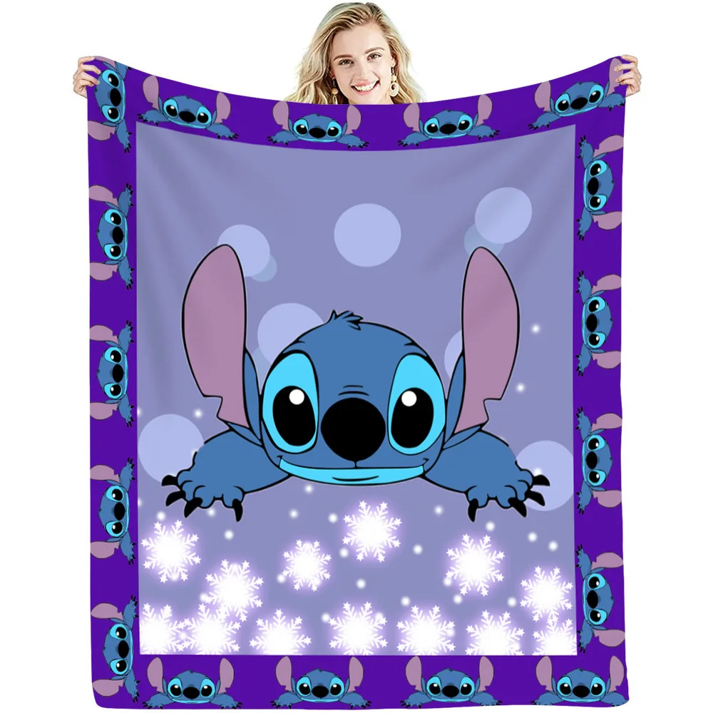 Popular Cartoon Stitch Digital Printed Flannel Blanket Nap Blanket ...