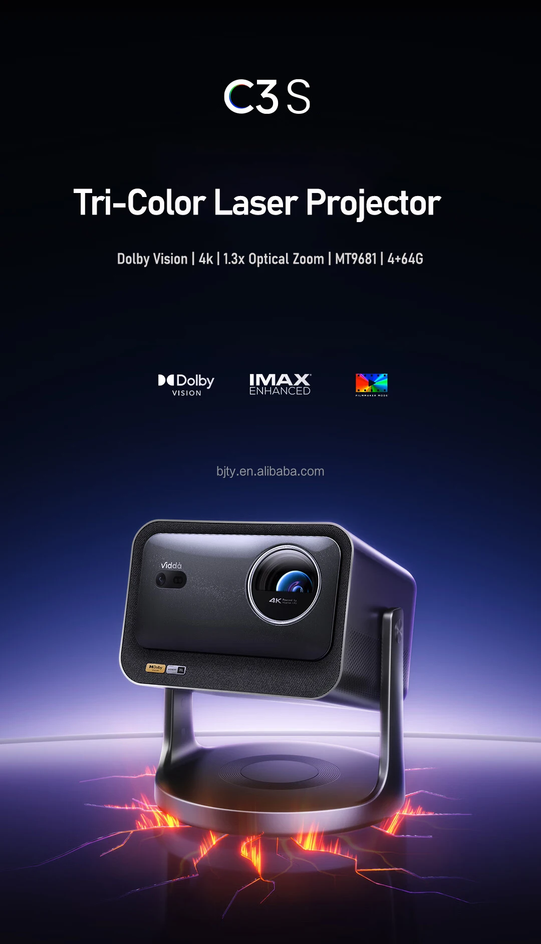 New Hisense Vidda C3S Projector Floor Stand Mount Metal Rotatable-High ...