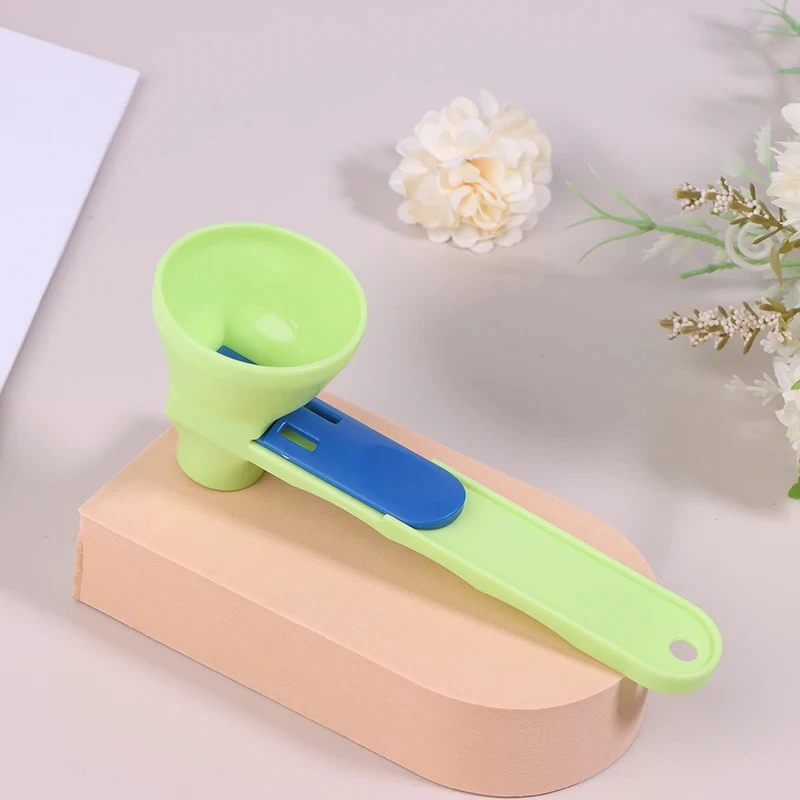Creative No Spill Measuring Spoon Funnel Preparation Protein Powder ...