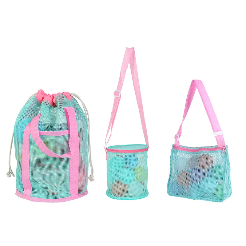 Custom Summer 2024 Beach Mesh Bag Set Outdoor Shoulder Tote Bag Beach ...