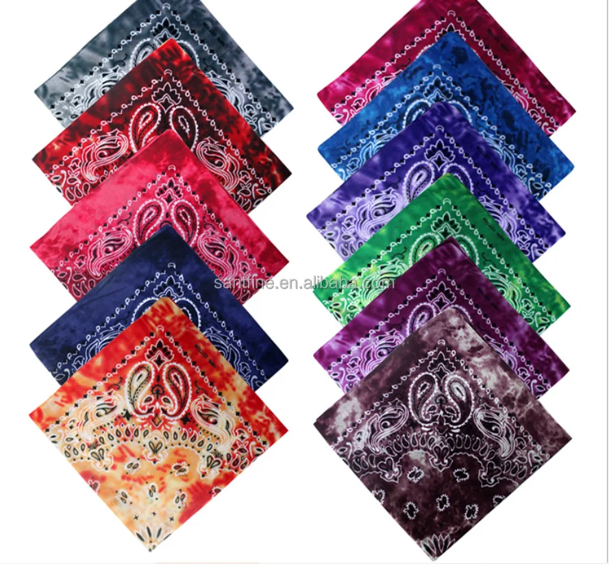 Customized 22" 100% Cotton Bandanas - Blank Dance Scarves OEM
