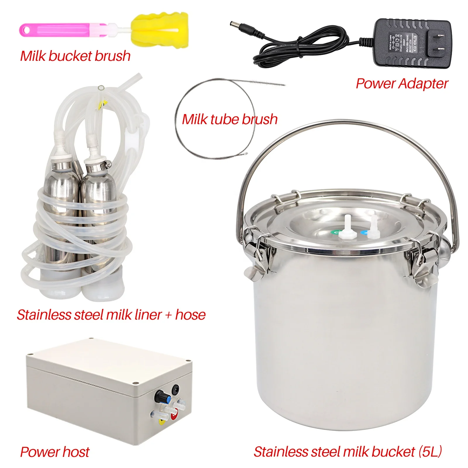 New Design Portable Rechargeable Battery Cow Milking Machine Automatic ...