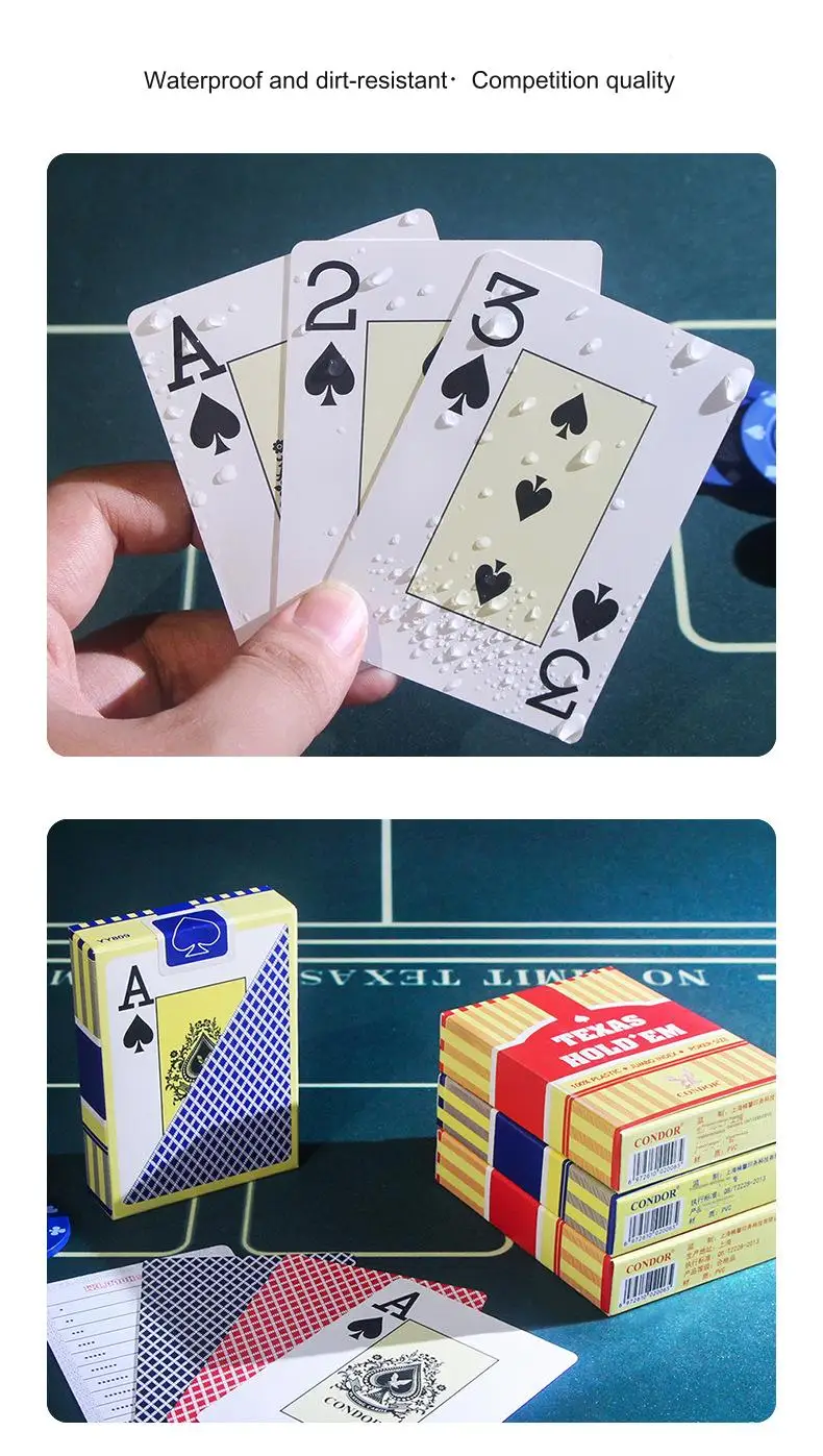 Plastic Playing Card Classic Simple Texas Hold'em Poker