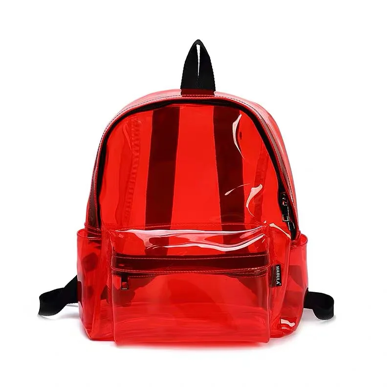 Customized Size Transparent Mini School Bag - Jelly Color