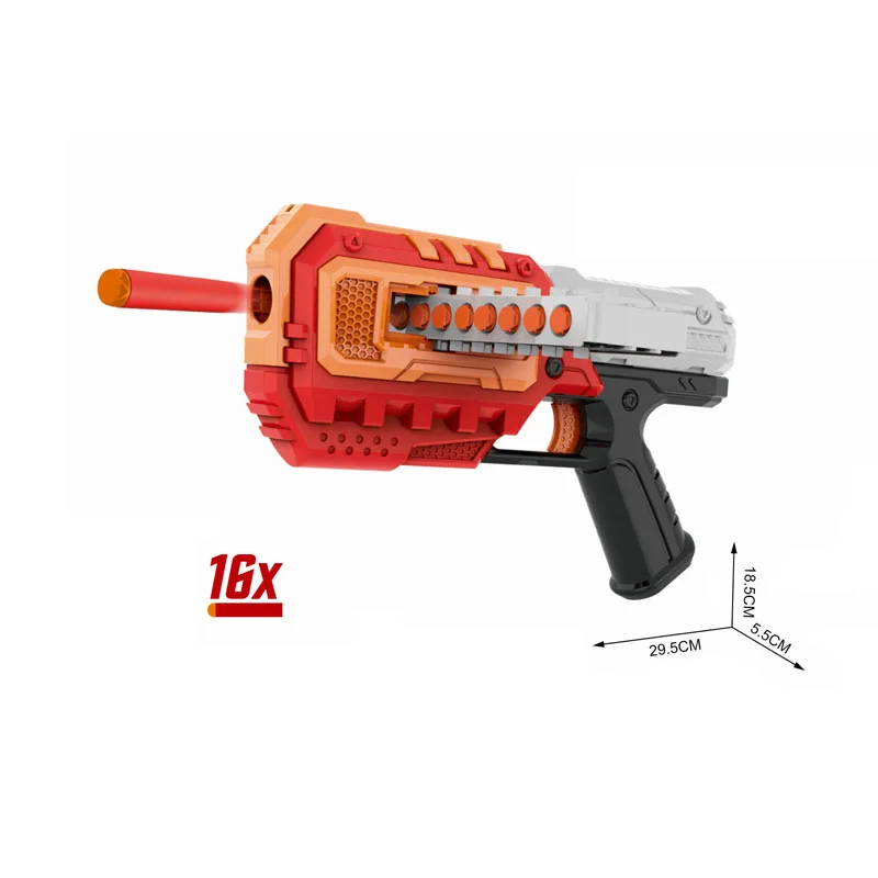 10 Shots Foam Bullet Blaster - Safe Shooting Game Toy