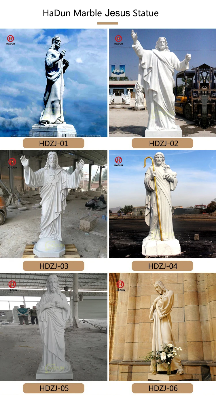 Life-size Jesus Resurrection Cross Marble Sculpture