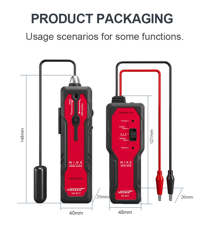 Noyafa NF-817L Cable Tester - Efficient Underground Wire Tracking