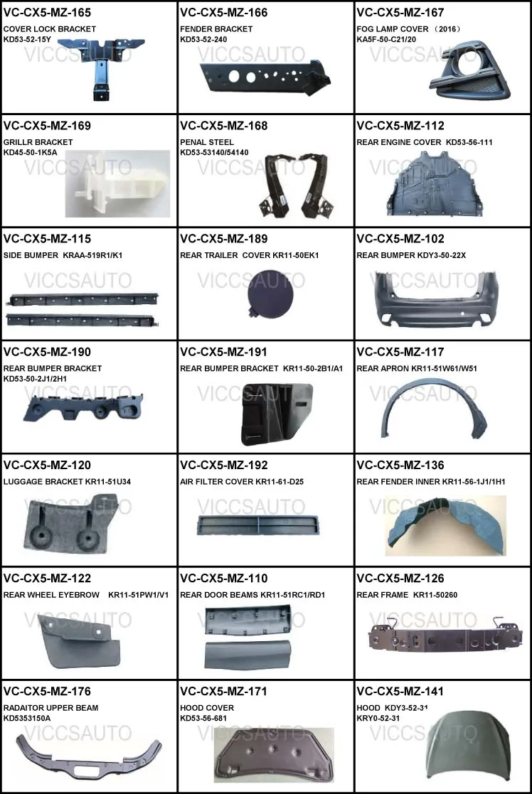 OEM KD45-50-1C0สำหรับมาสด้า CX-5 2012อัตโนมัติกันชนหน้ารถวงเล็บภายใน ...