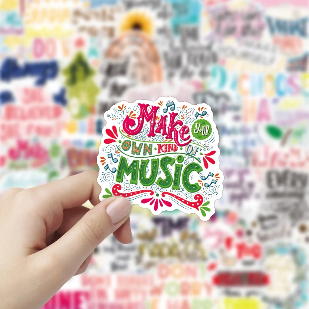 50pcs Motivational Phrase Inspirational Quotes Stickers