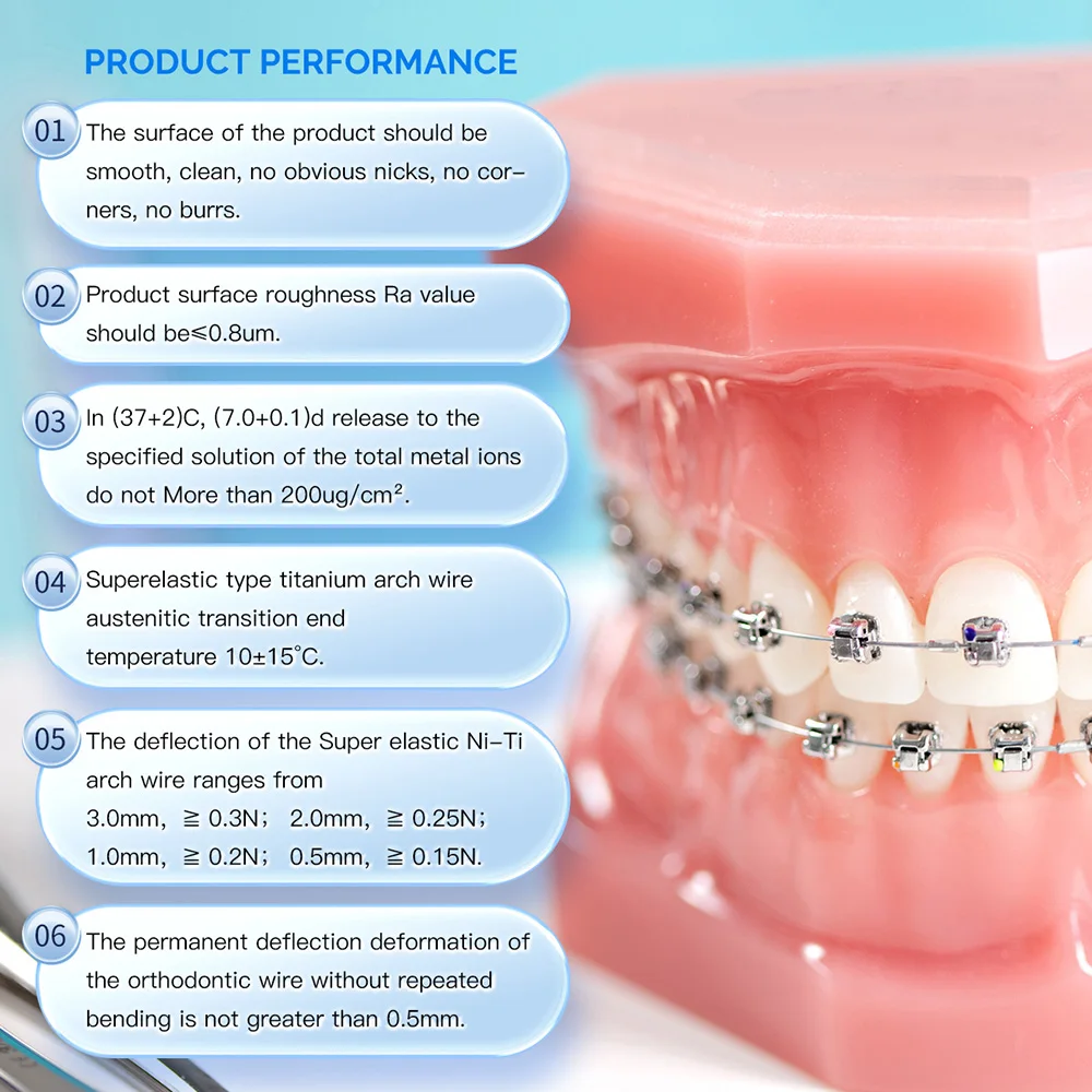 Orthodontic NITI Super Elastic Archwire 016Uper Dental Arch Wires ...