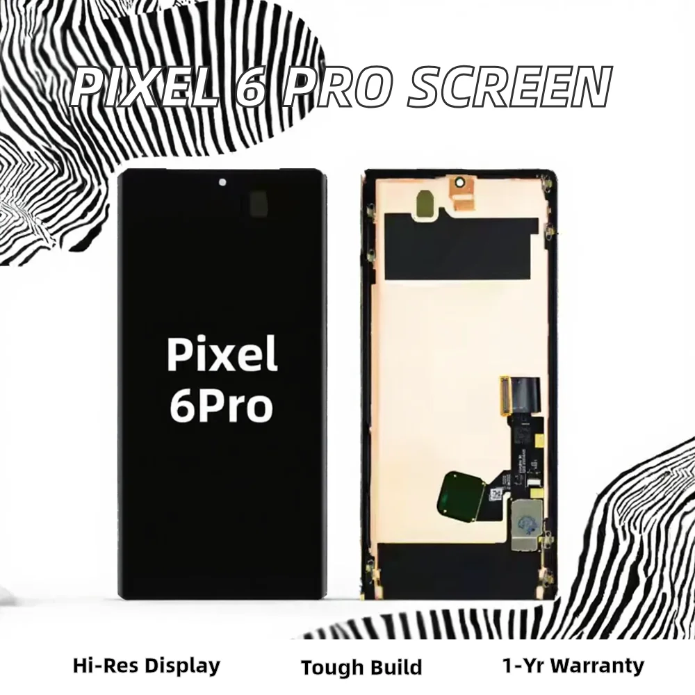 Front Screen Assembly for Google Pixel 6 Pro, Includes Digitizer and ...