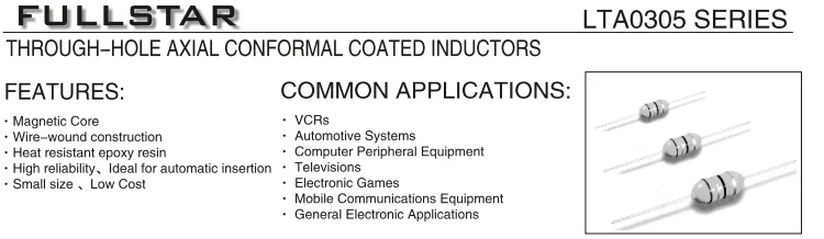 Axial Conformal Coated Color Code Inductor - Buy Inductor 22uh,1mh ...