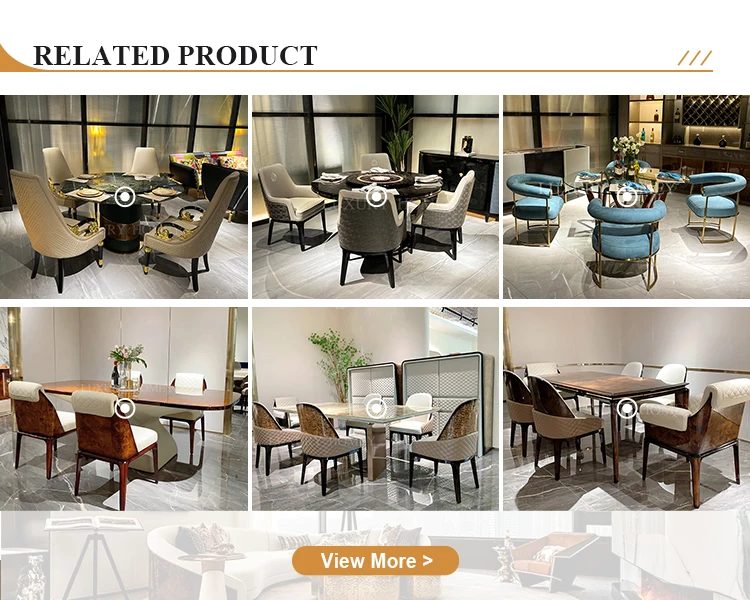 Italian Brand Dining Table Set Modern Rectangular Shape Marble Top ...