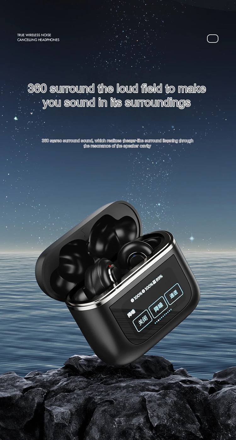 V8 Earphones Anc Noise Reduction Tws Wireless Earphones Enc Bt Calling Headphones With Noise ...