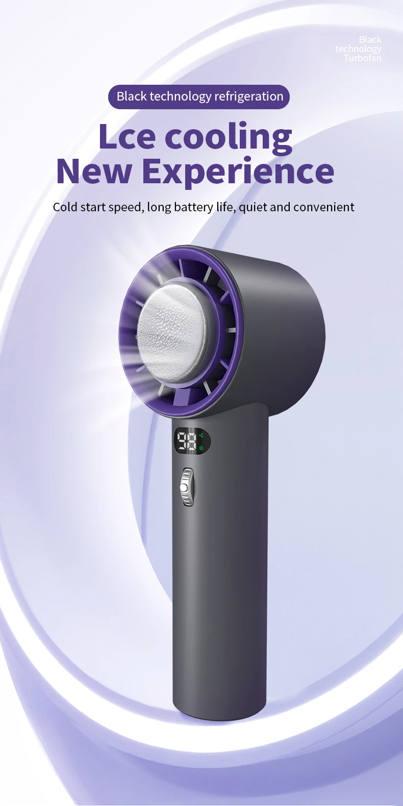 Portable Handheld Hight Speed Turbo Fan 100 Speed Adjustable ...