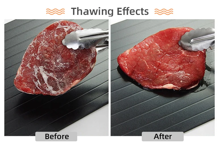 Ziszis Hot Selling Quick Large Natural Defrosting Tray Aluminum Meat ...