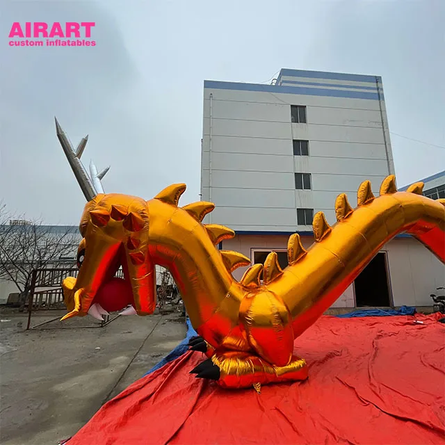 Gold Inflatable Chinese Dragon - Factory Price & Customizable