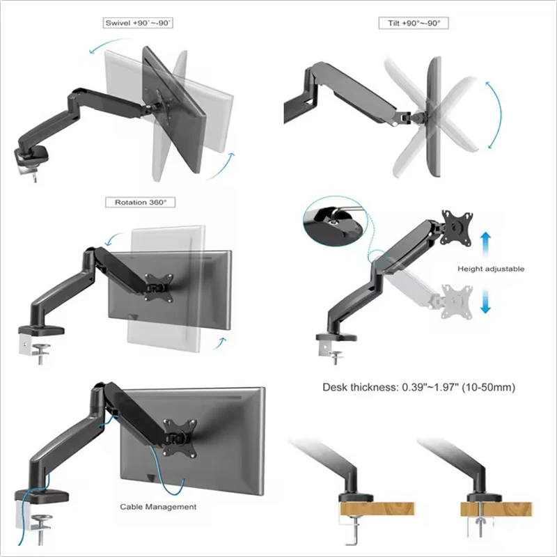 Swivel Retractable Wall Stand For Laptop And Monitor Office Equipment ...