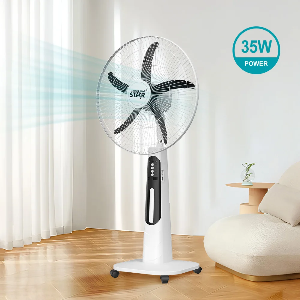 WINNING STAR ST-4208 Pedestal Fan - 18 Inch Solar Stand Fan