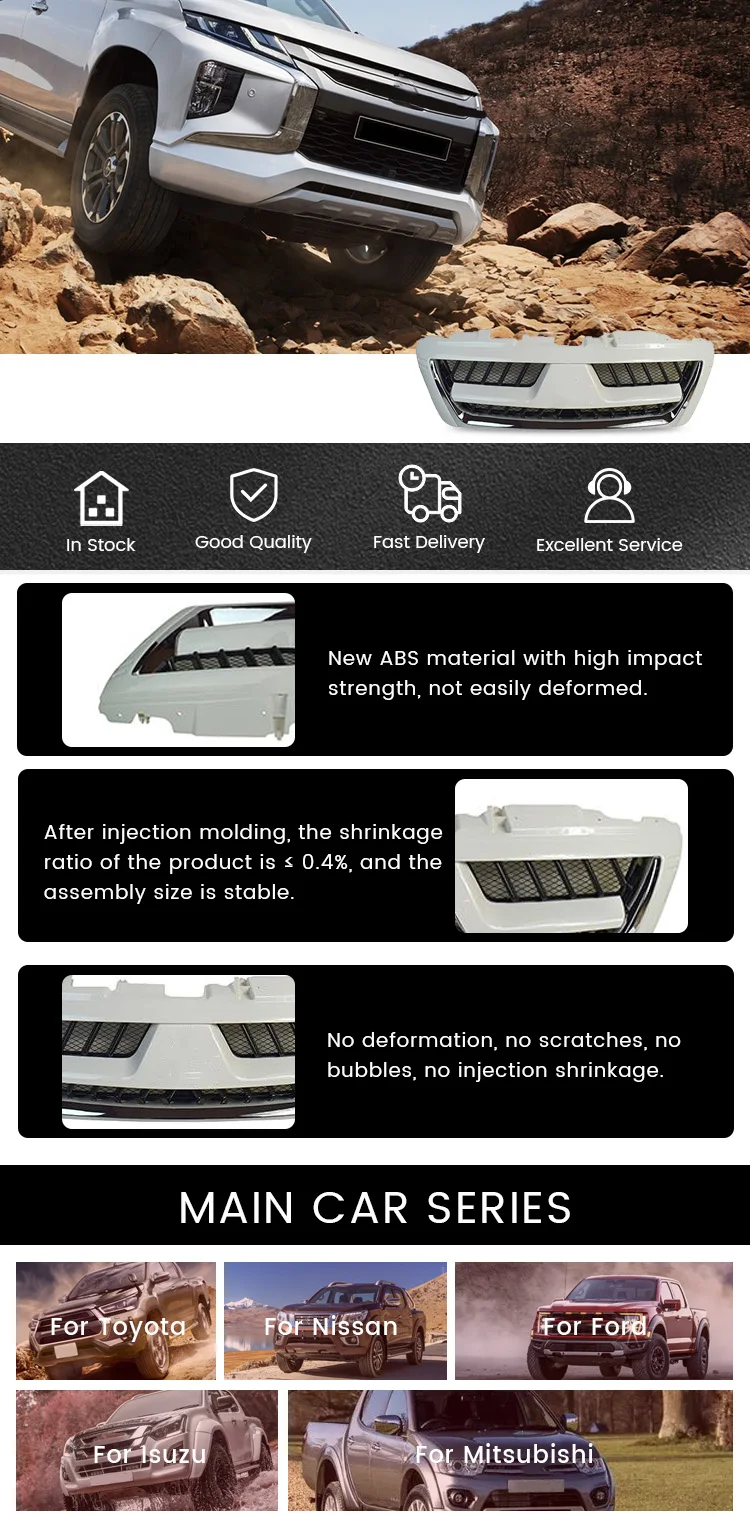 Car Front Bumper Radiator Grille for Mitsubishi Triton L200