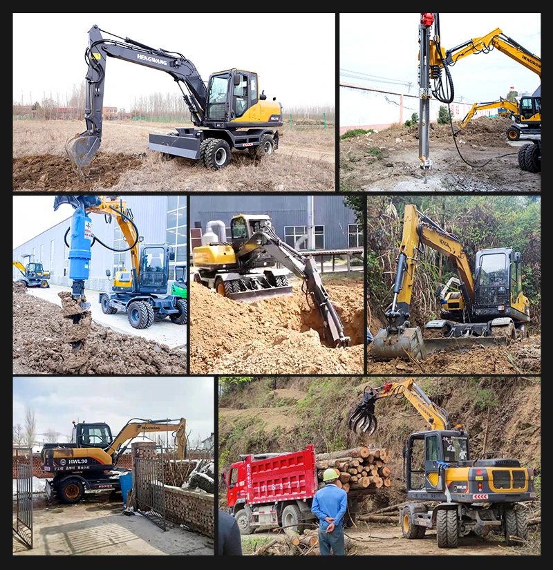 Cheap Construction Wheeled Excavator 7 8 9 Ton - High Efficiency