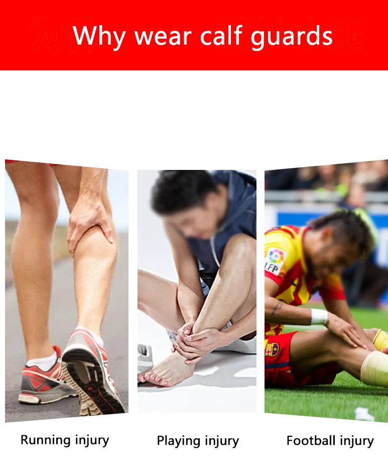 Custom Neoprene Calf Compression Sleeve - Football Shin Guards