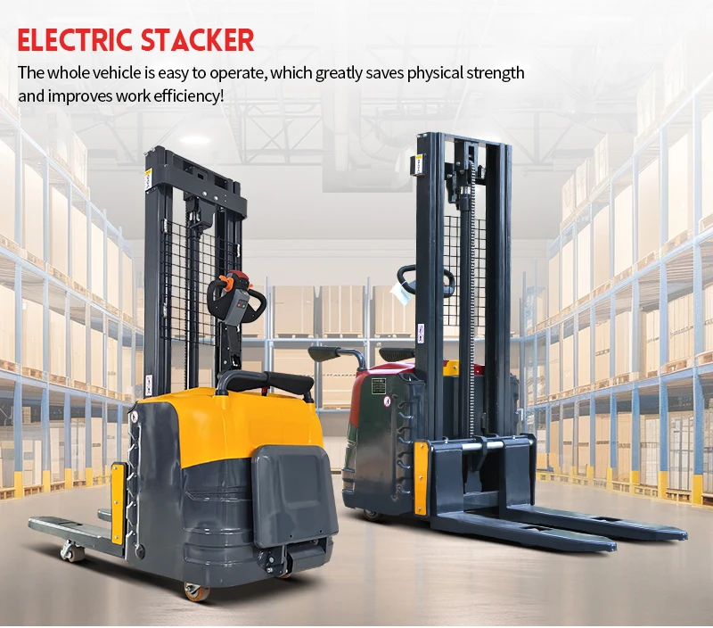 Free Shipping Electric Ride-On Stacker Self-Lifting Pallet Truck ...