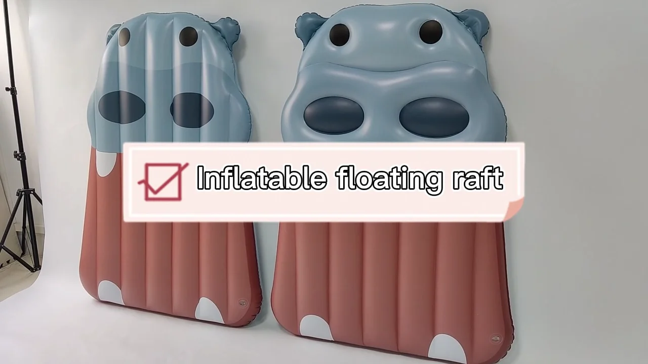 Hippo Pattern Tanning Floating Bed Summer Swimming Pool Party Animal ...