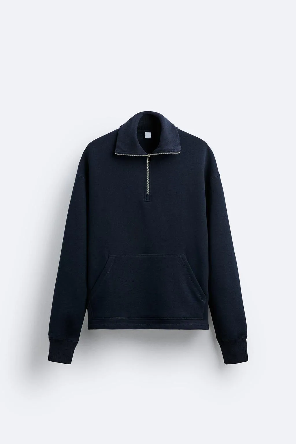 Mens Cotton Quater Zip Pullover 1/4 Zipper Plain Fleece 400gsm ...