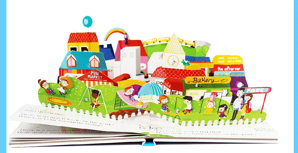 Colorful High Quality Costom Printed Cardboard Baby English 3d Books ...