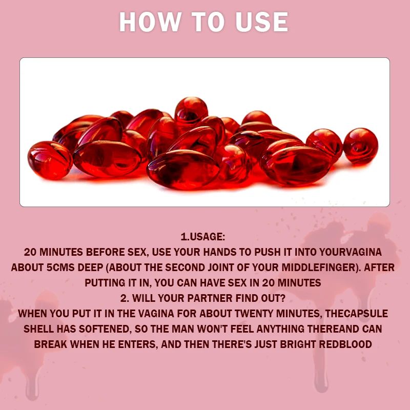 Artificial Hymen Capsule First Night Women Blood Capsule Virgin Blood ...