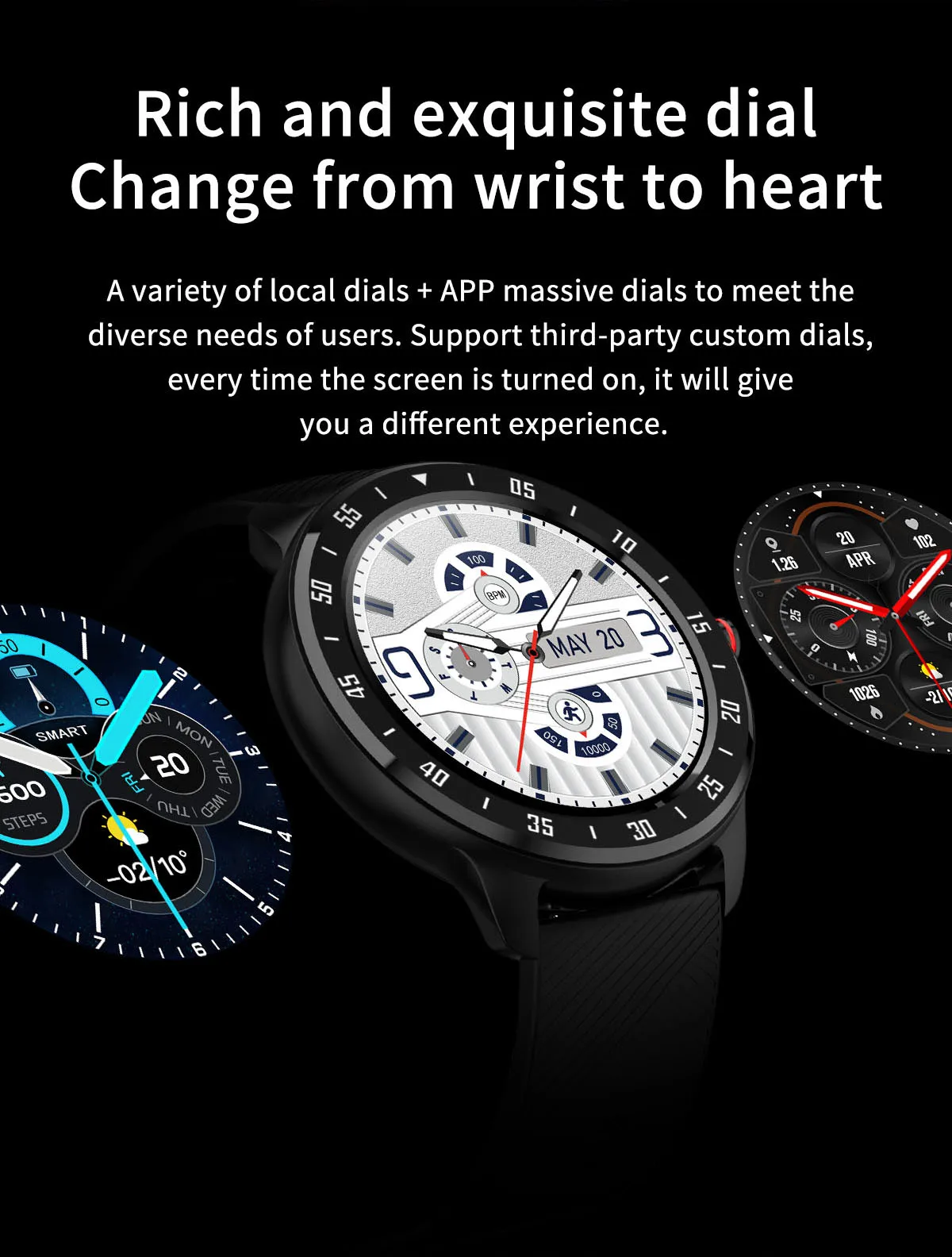 Best Popular Goodix Gr5515 Chip Smartwatch Heart Rate Monitor Multiple ...