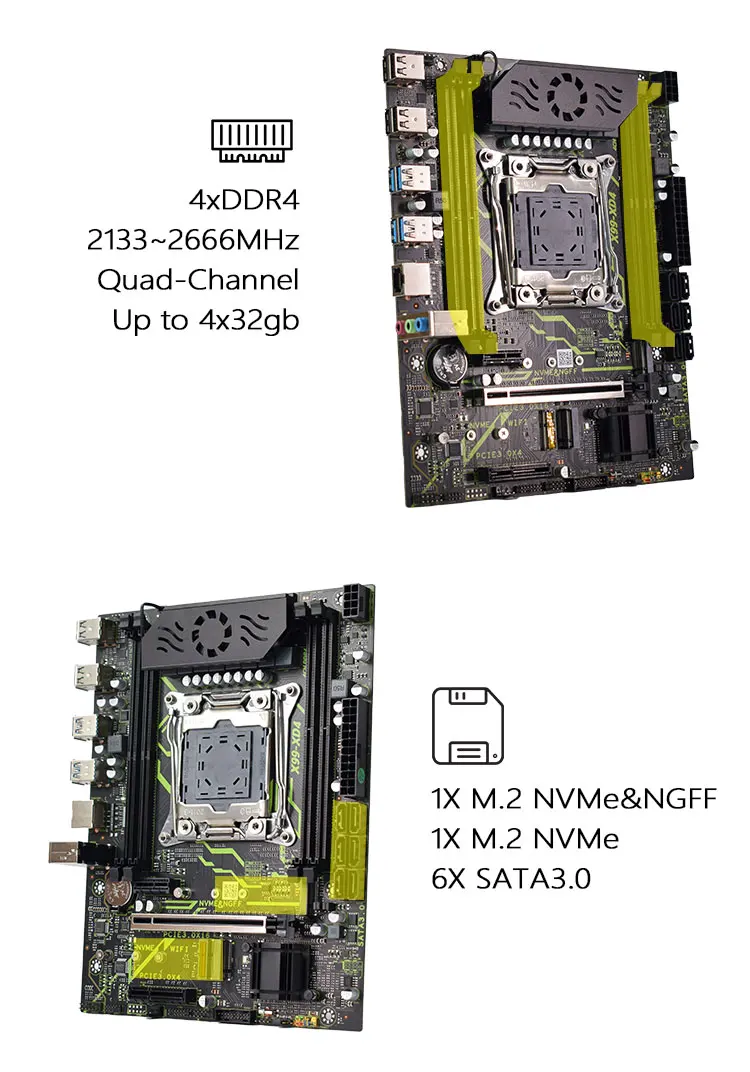 PANDL X99 WIFI Mainboard NVMe M2 WiFi Sata3.0 PCIe3.0 Combo Intel Xeon ...