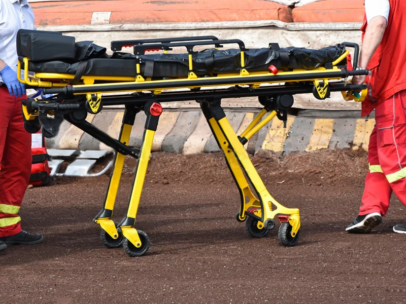 Portable Collapsible 4-Wheeled Hospital Gurney Folding Ambulance ...