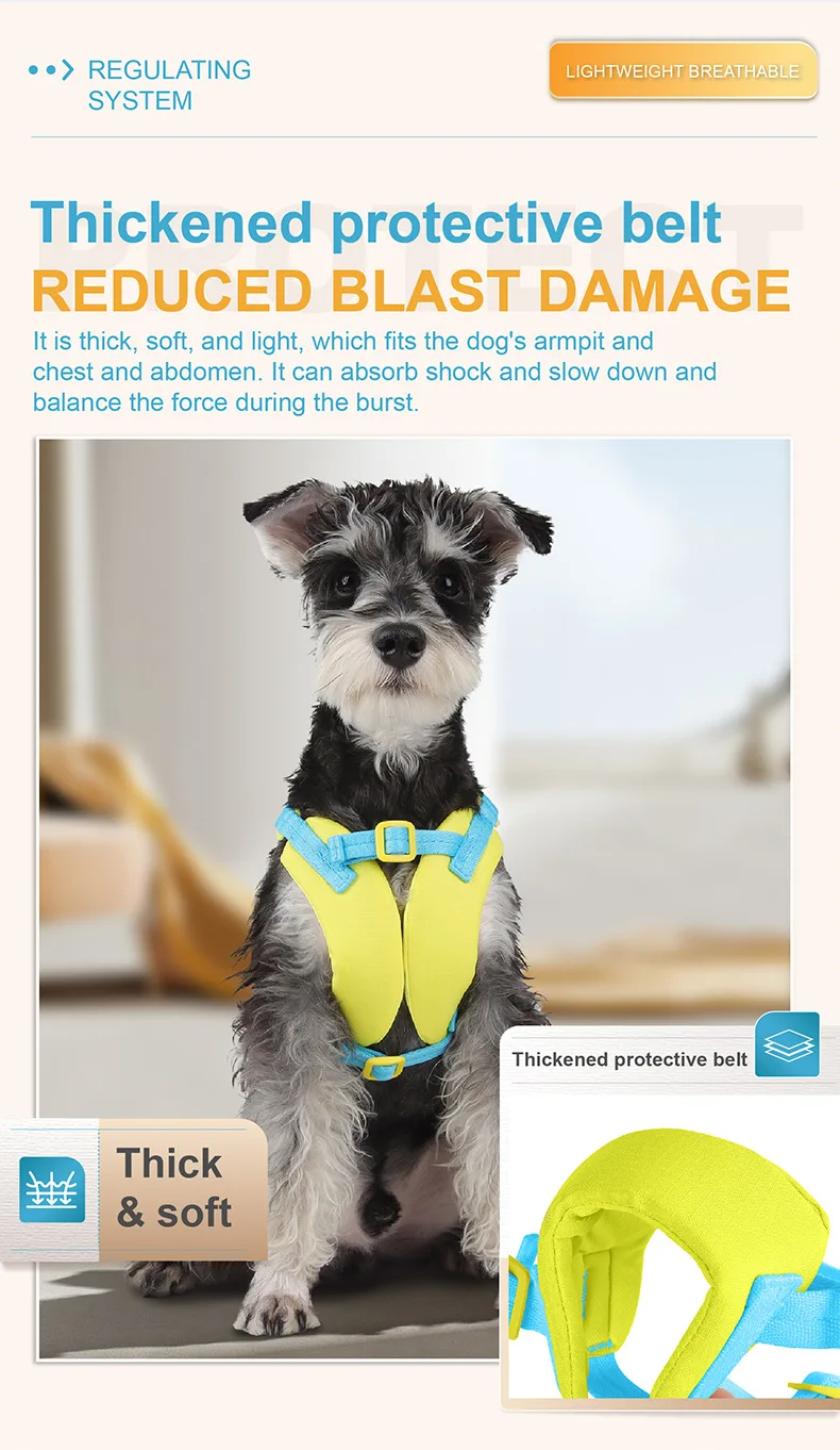 Reflective Cartoon Dog Chest And Back Vest-style Pet Chest Strap Small ...