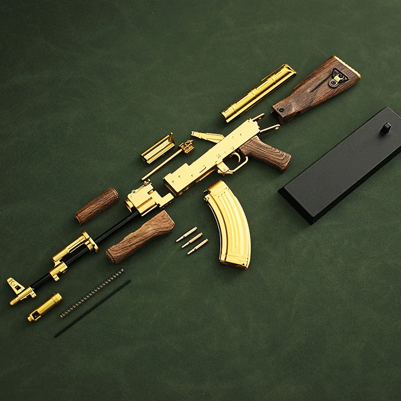 Realistic Toy Guns Mini Goat Guns Metal Ornaments Assembly Gun Model Ak 47 Plastic Alloy Toy ...