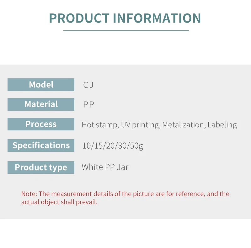 CJ PP Material Cream Bottle - Ideal for Eye Cream & Lotion