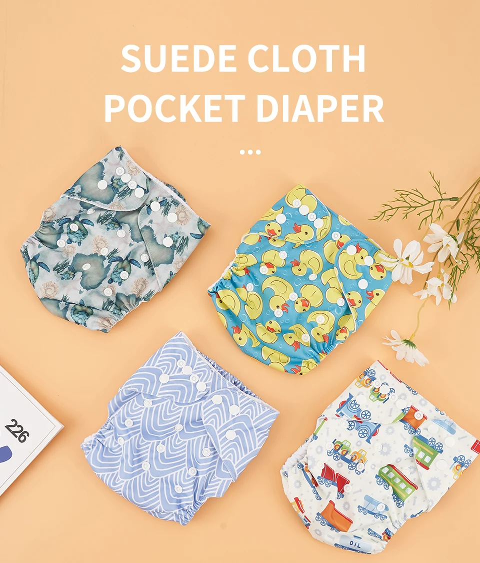 Happy Flute Cloth Diaper Custom Print Baby Reusable Diapers